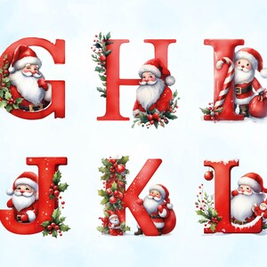 Santa Claus Png Santa Letters Christmas Font Christmas Name Watercolor ...