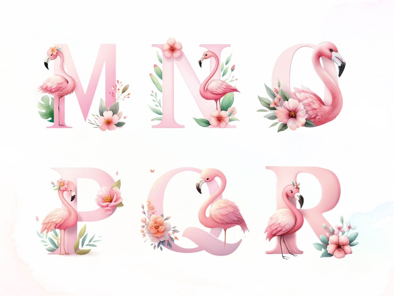 Flamingo Png Clipart Flamingo Font Alphabet Letters Flamingo Print ...