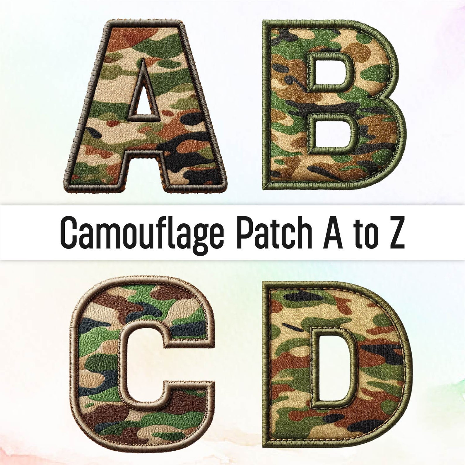 Camouflage PNG Camo Clipart Military PNG Patriotic American Alphabet ...