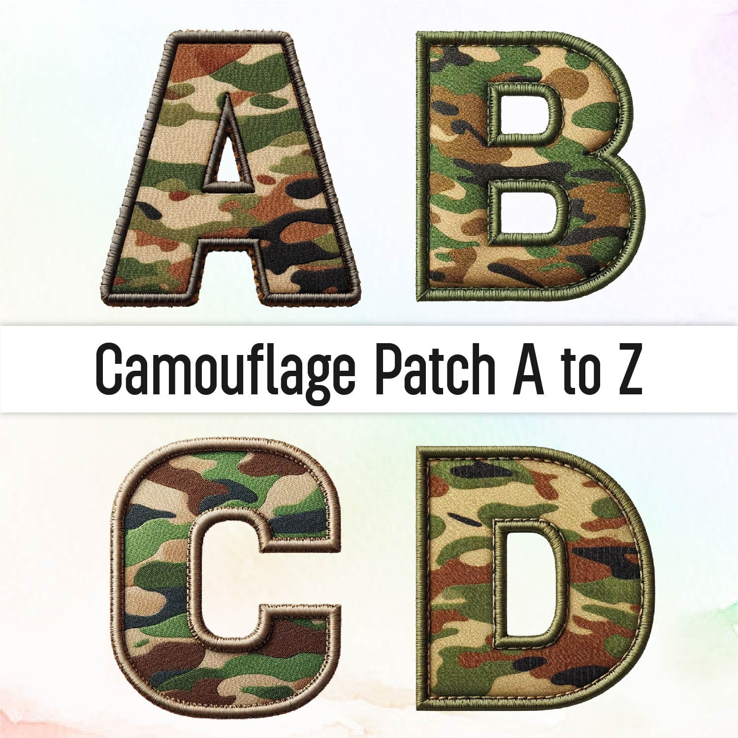Camouflage PNG Camo Clipart Military PNG Patriotic American Alphabet ...