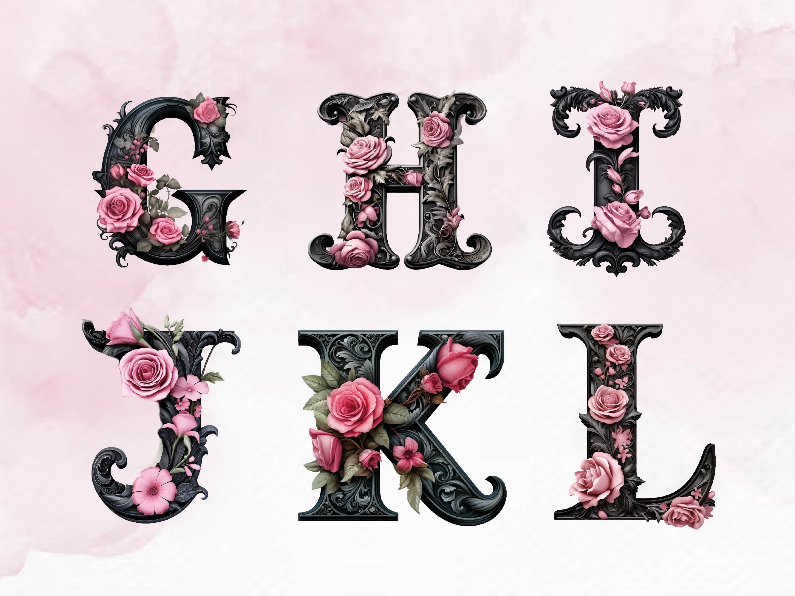 Rose Png Clipart Rose Font Alphabet Rose Letters Png Doodle Letters ...