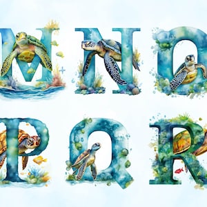 Sea Turtle Png Clipart Alphabet Png Doodle Letters Doodle Alphabet ...