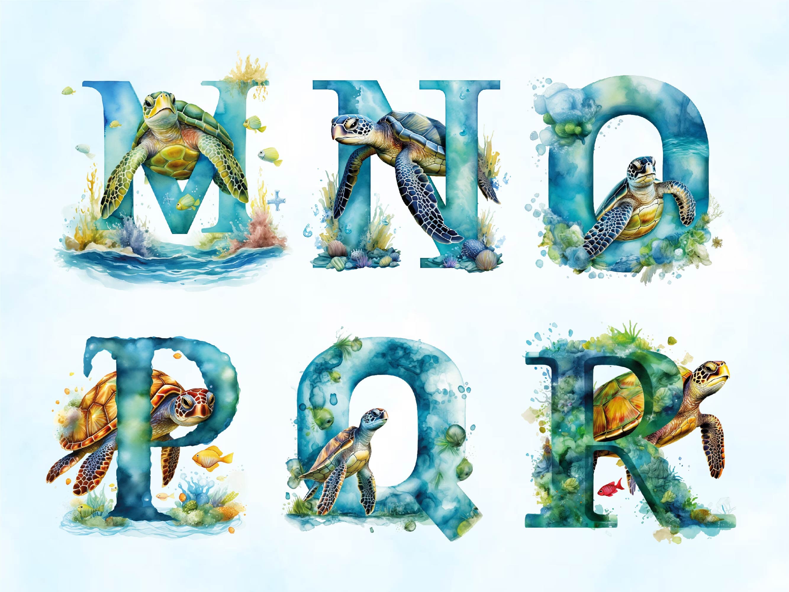 Sea Turtle Png Clipart Alphabet Png Doodle Letters Doodle Alphabet ...
