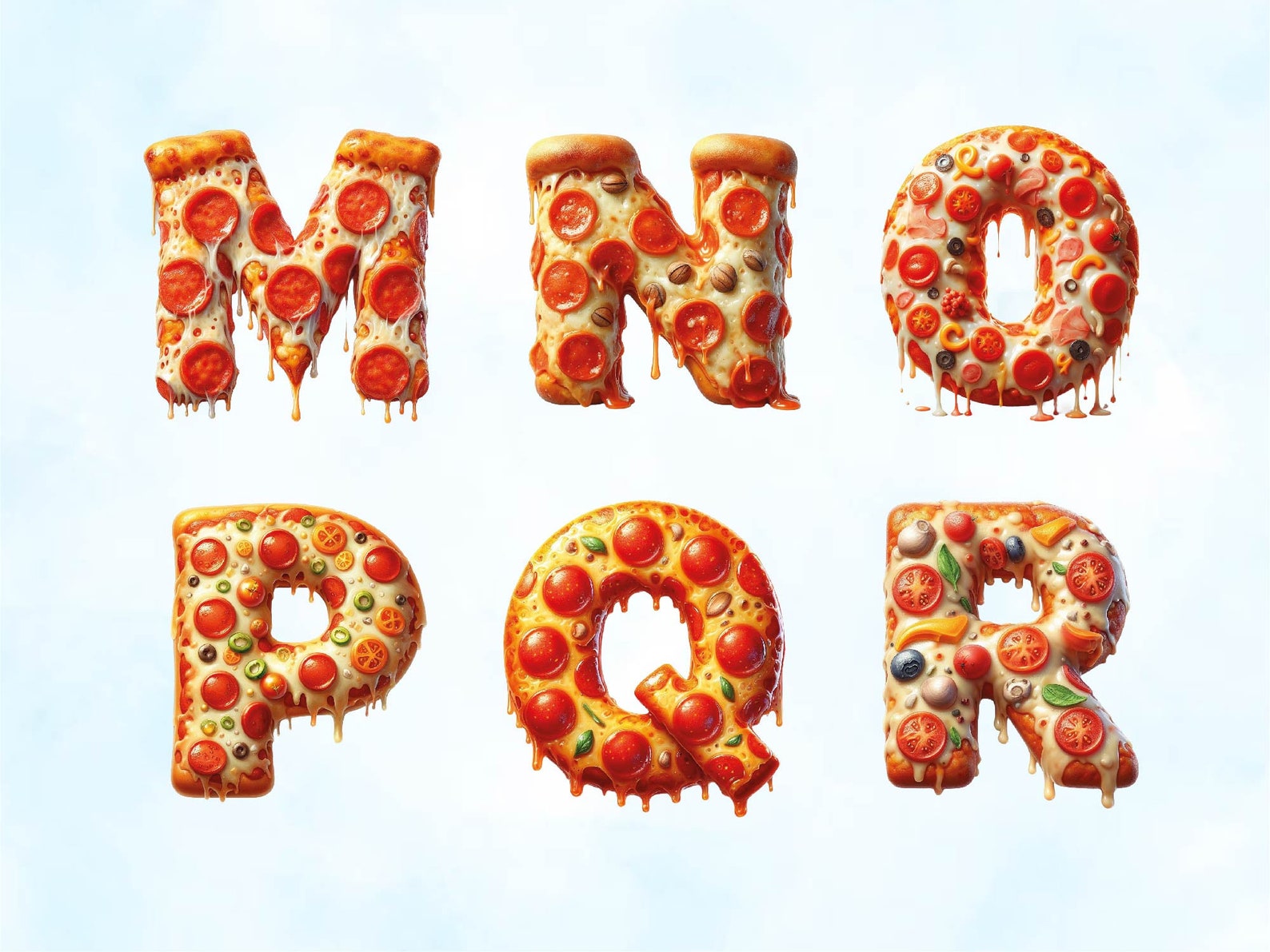 Pizza Letters Pizza Font Alphabet Png Pizza Clipart Png Doodle Letters ...