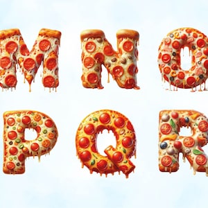 Pizza Letters Pizza Font Alphabet Png Pizza Clipart Png Doodle Letters ...