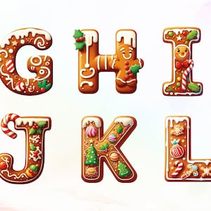 Customized Gingerbread Png Gingerbread Clipart Alphabet Gingerbread ...