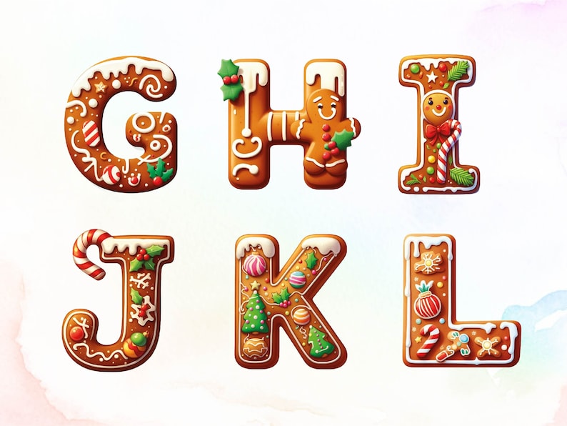 Customized Gingerbread Png Gingerbread Clipart Alphabet Gingerbread ...