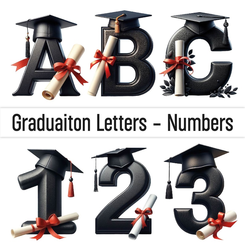 Graduation Letters Grad Font Graduation Alphabet Png Graduation Clipart ...