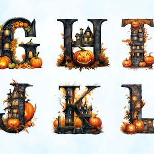 Halloween Letters Halloween Clipart Halloween Font Spooky Season Png ...