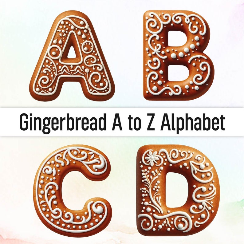 Customized Gingerbread Png Gingerbread Decor Clipart Alphabet ...