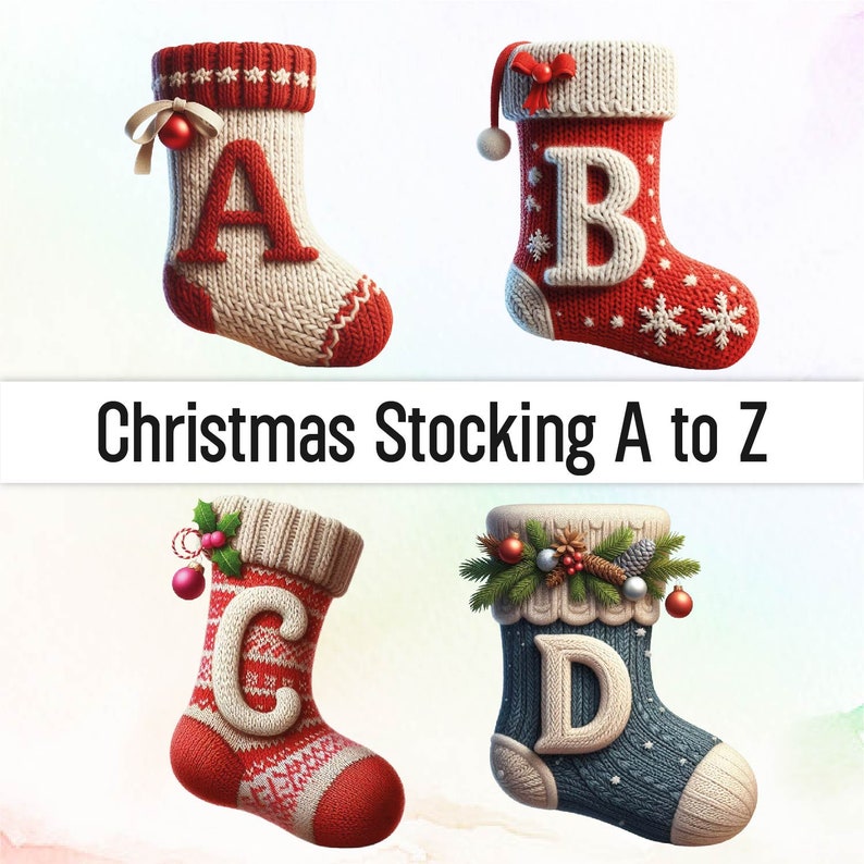 Custom Christmas Stocking Clipart Christmas Name Png Christmas Font ...