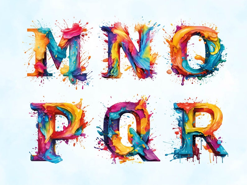 Watercolor Letters Png Clipart Font Watercolor Splashes Paint Splatter ...