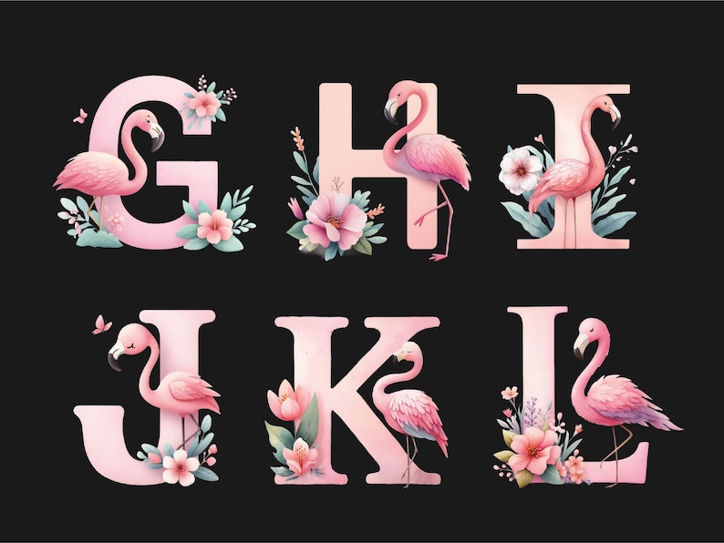 Flamingo Png Clipart Flamingo Font Alphabet Letters Flamingo Print ...