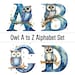 Owl Png Clipart Owl Letters Owl Font Alphabet Png Doodle Letters Animal ...