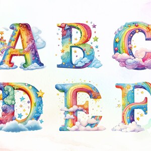 Rainbow Png Clipart Rainbow Letters Alphabet Png Doodle Letters Rainbow ...
