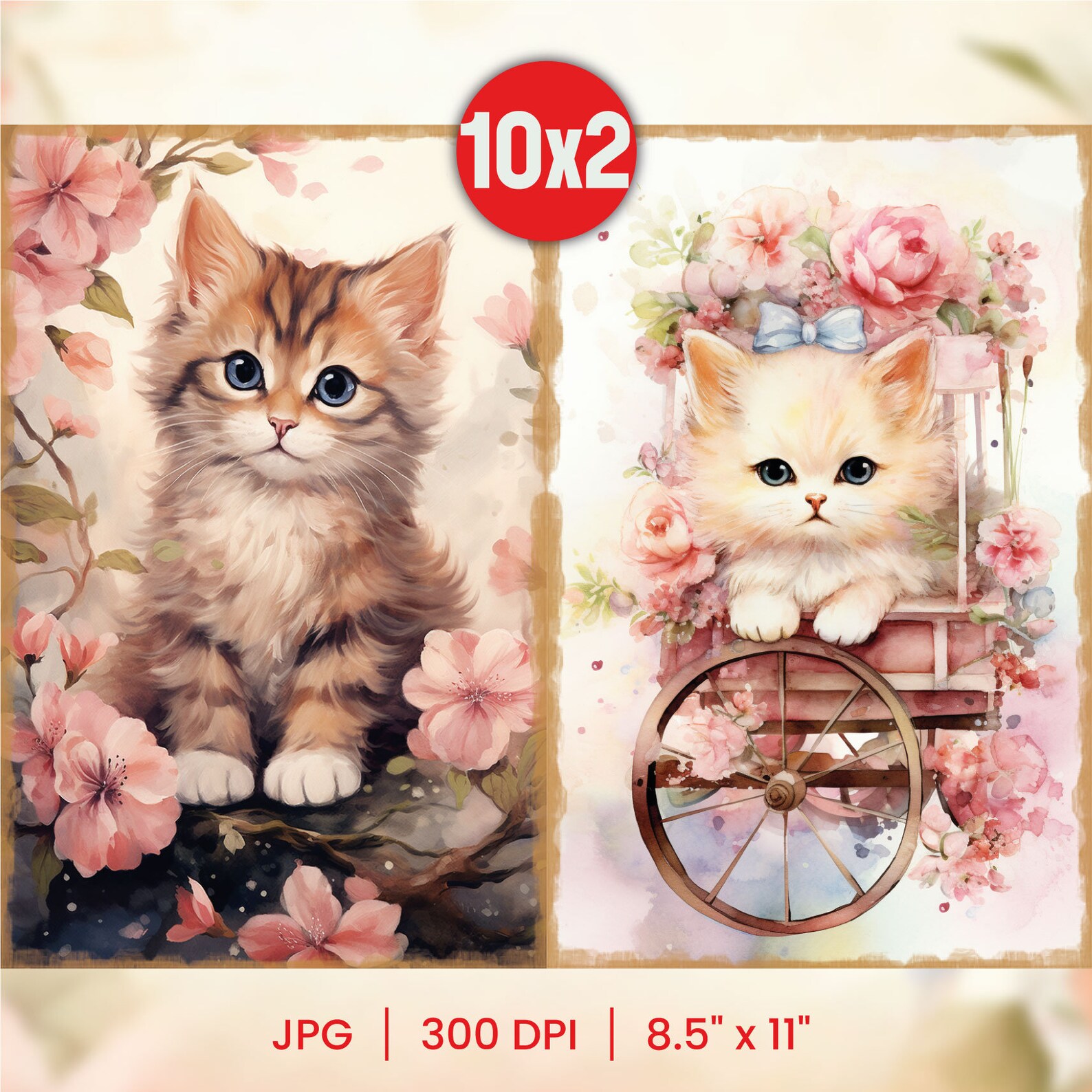 Cat Junk Journal Printable Cat Journal Kitten Junk Journal Page Cute ...