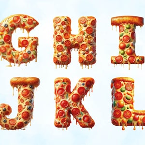 Pizza Letters Pizza Font Alphabet Png Pizza Clipart Png Doodle Letters ...