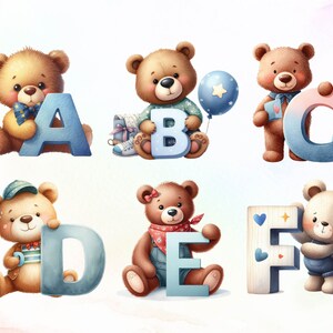 Toy Bear Clipart Alphabet Png Bear Baby Shower Decorations Doodle ...