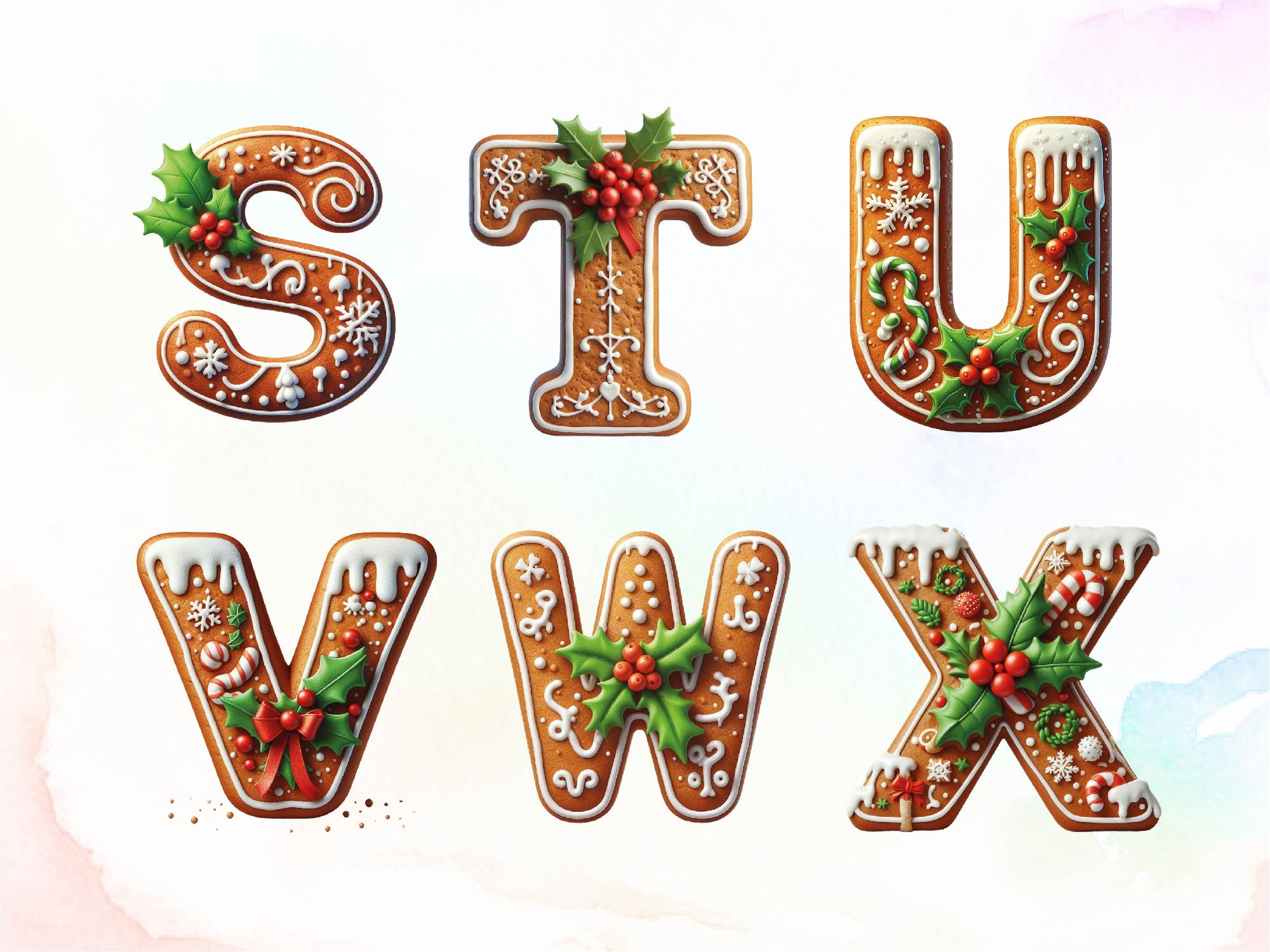 Customized Gingerbread Png Gingerbread Clipart Alphabet Gingerbread ...