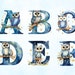 Owl Png Clipart Owl Letters Owl Font Alphabet Png Doodle Letters Animal ...