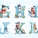 Snowman Clipart Snowman Png Alphabet Clipart Snowman Printable Winter ...