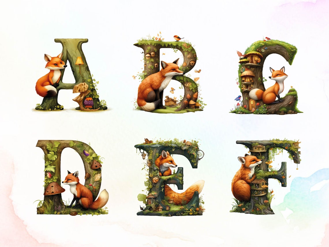 Fox Png Clipart Fox Font Alphabet Png Doodle Letters Fox Alphabet ...
