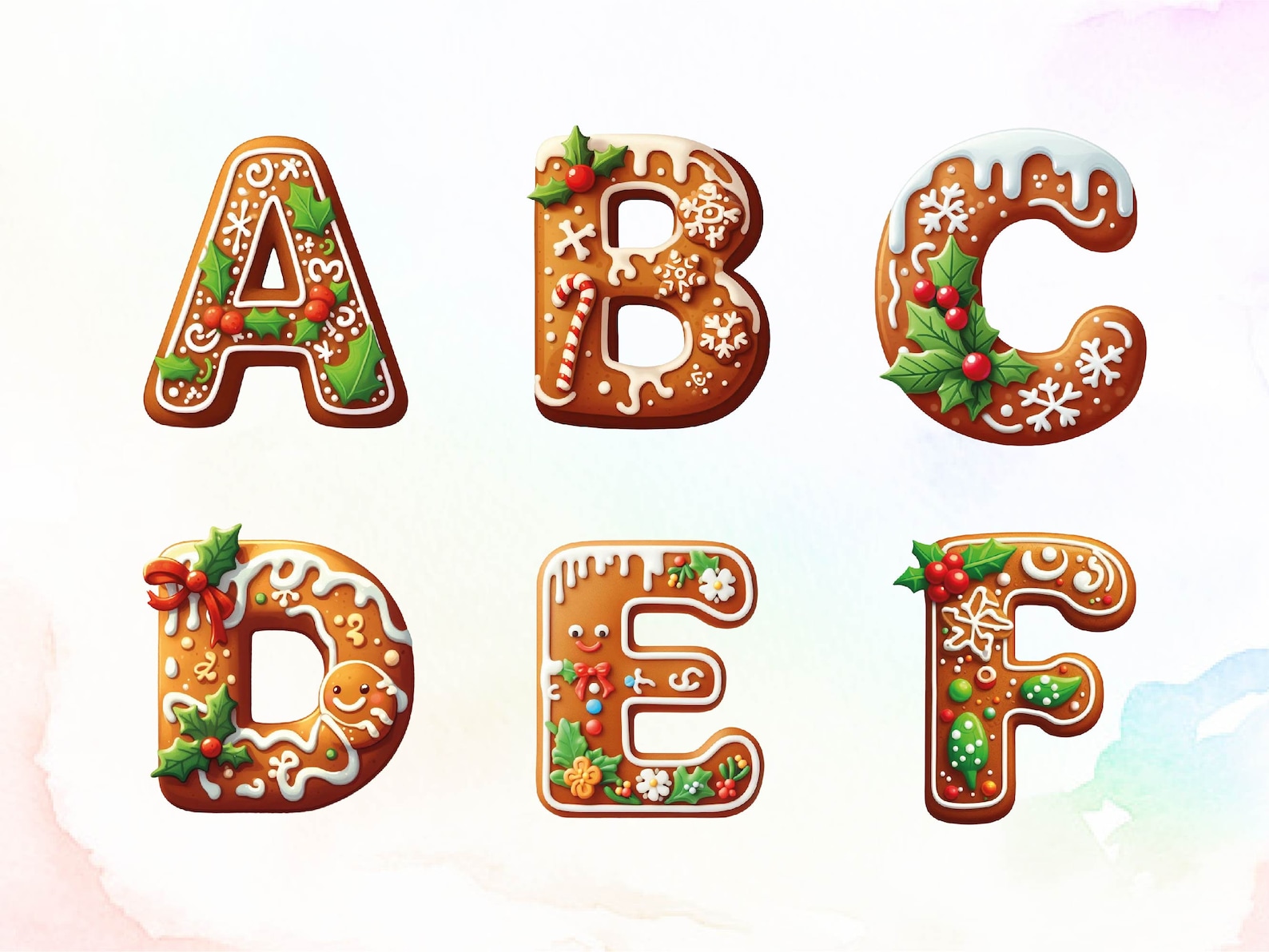 Customized Gingerbread Png Gingerbread Clipart Alphabet Gingerbread ...