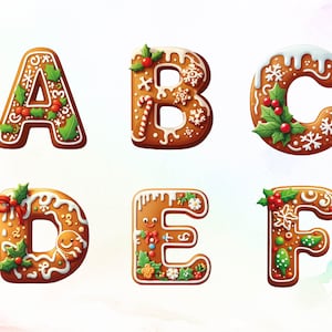 Customized Gingerbread Png Gingerbread Clipart Alphabet Gingerbread ...