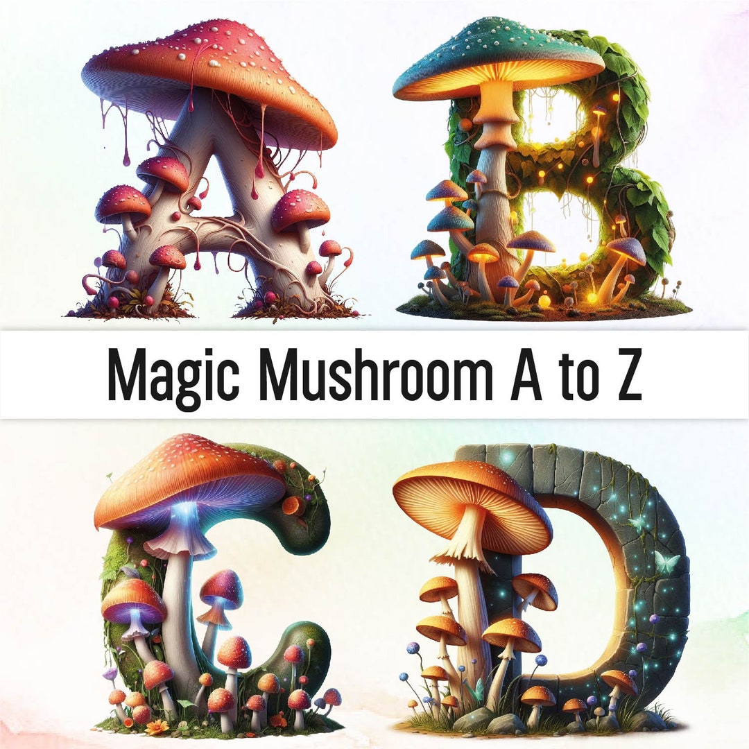Mushroom Png Clipart Mushroom Font Letters Mushroom Sticker Alphabet ...