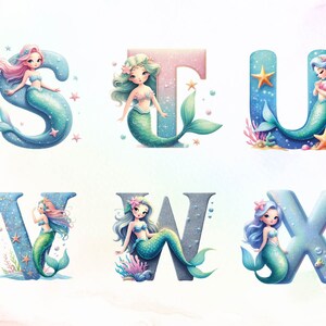 Glitter Mermaid Png Mermaid Clipart Alphabet Png Font Doodle Letters ...