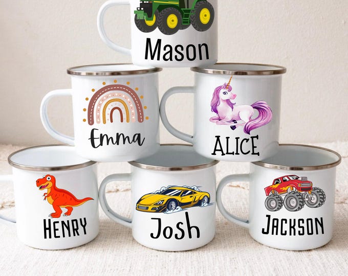 Personalized Mug for Kids, Hot Chocolate / Coffee Mug for Boys, Kids ...