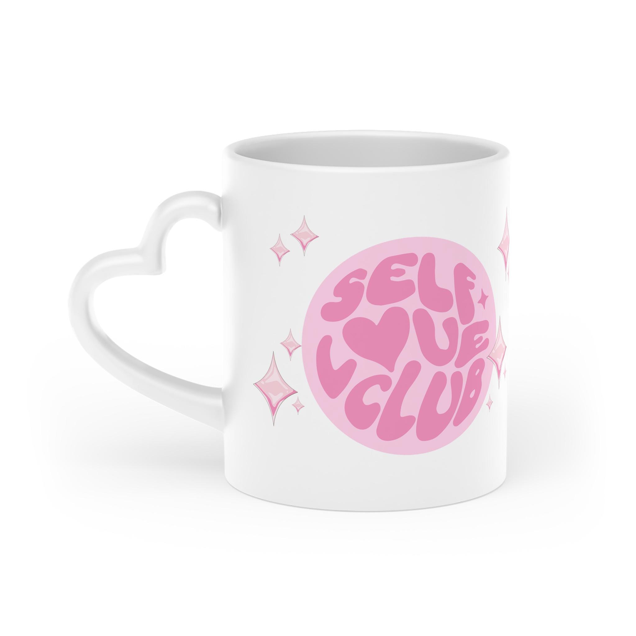 Heart Mug, Self Love Club Mug, Heart-shaped Cup, Love Yourself Mug ...