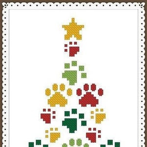 Christmas Tree Paws Cross Stitch Pattern - Etsy