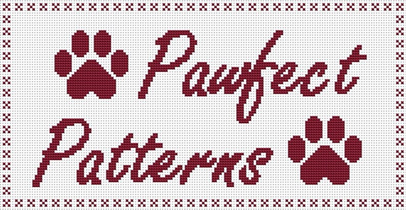 Paw Wood Cross Stitch Pattern - Etsy
