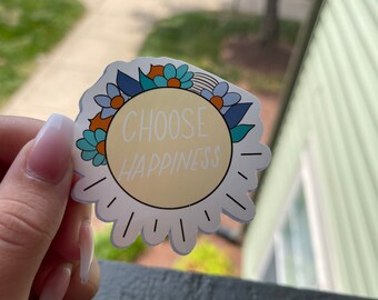 Choose Happiness Sticker - Etsy