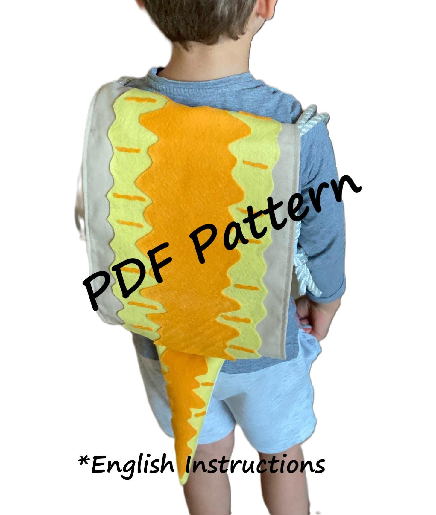 Sewing Pattern*dino Dana Inspired Backpack Pattern: T-rex - Etsy