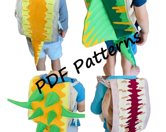 Troodon Triceratops T-rex Edmontosaurus Dino Backpacks for Kids ...