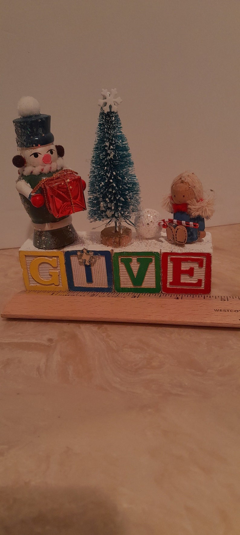 Alphabet Block Christmas Scene - Etsy