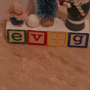Alphabet Block Christmas Scene - Etsy