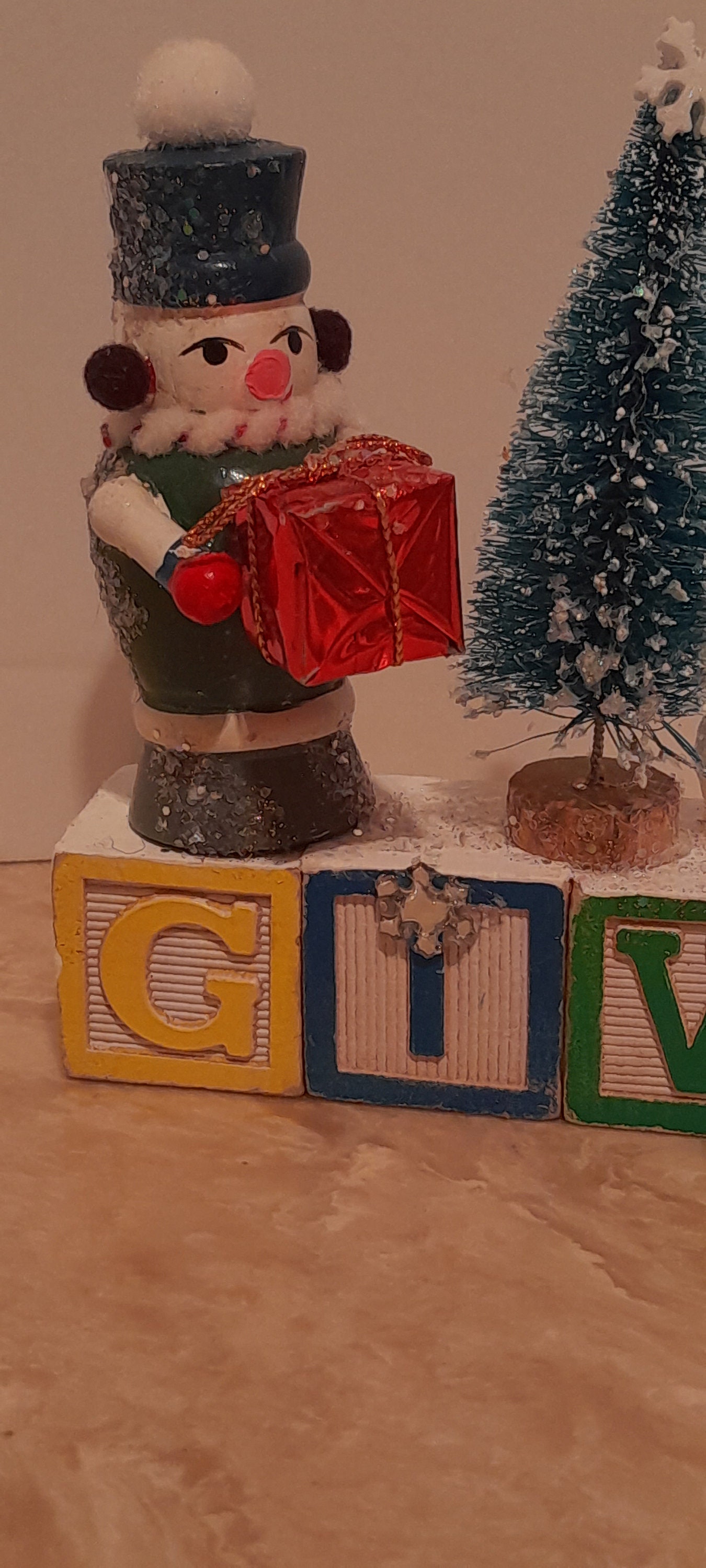 Alphabet Block Christmas Scene - Etsy