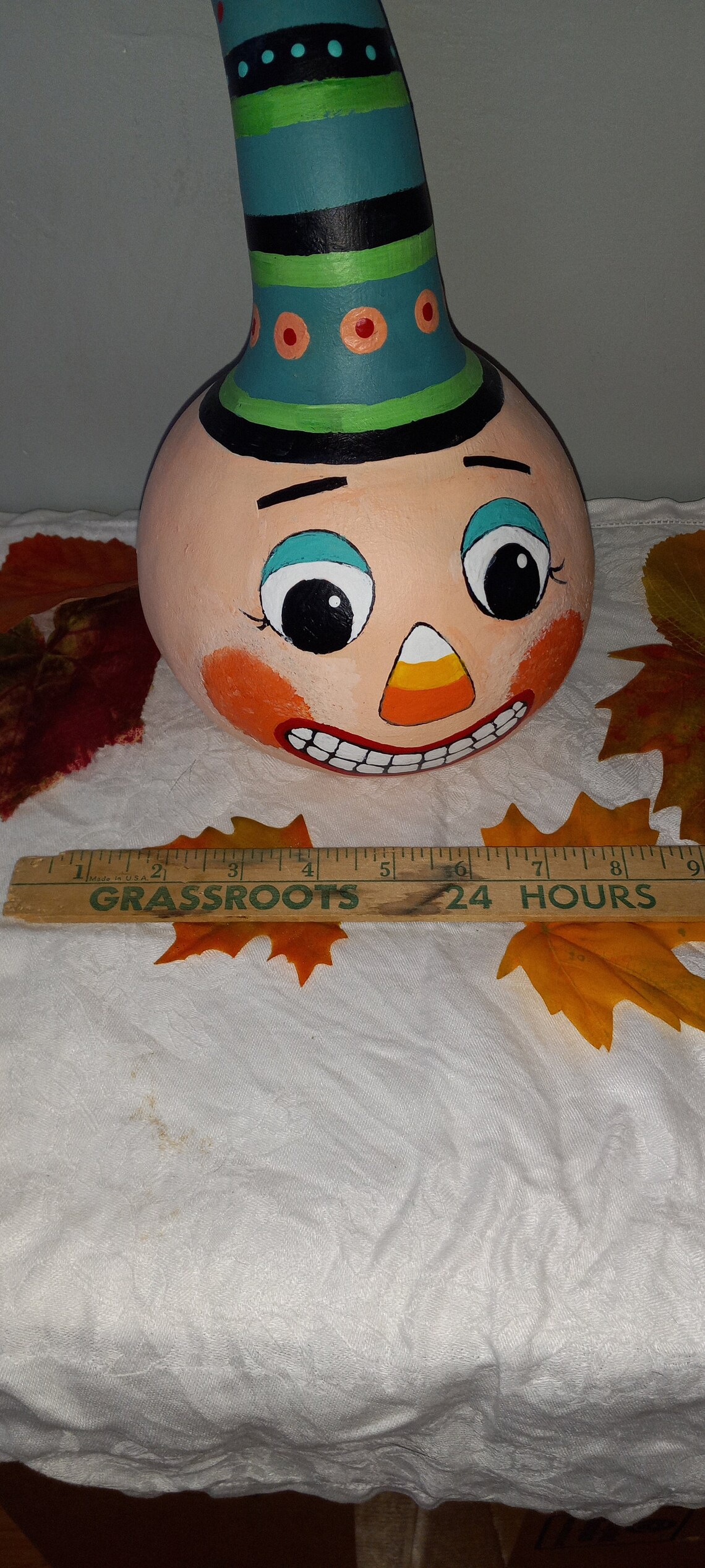 Vintage Style Pumpkin Head Painted Gourd - Etsy