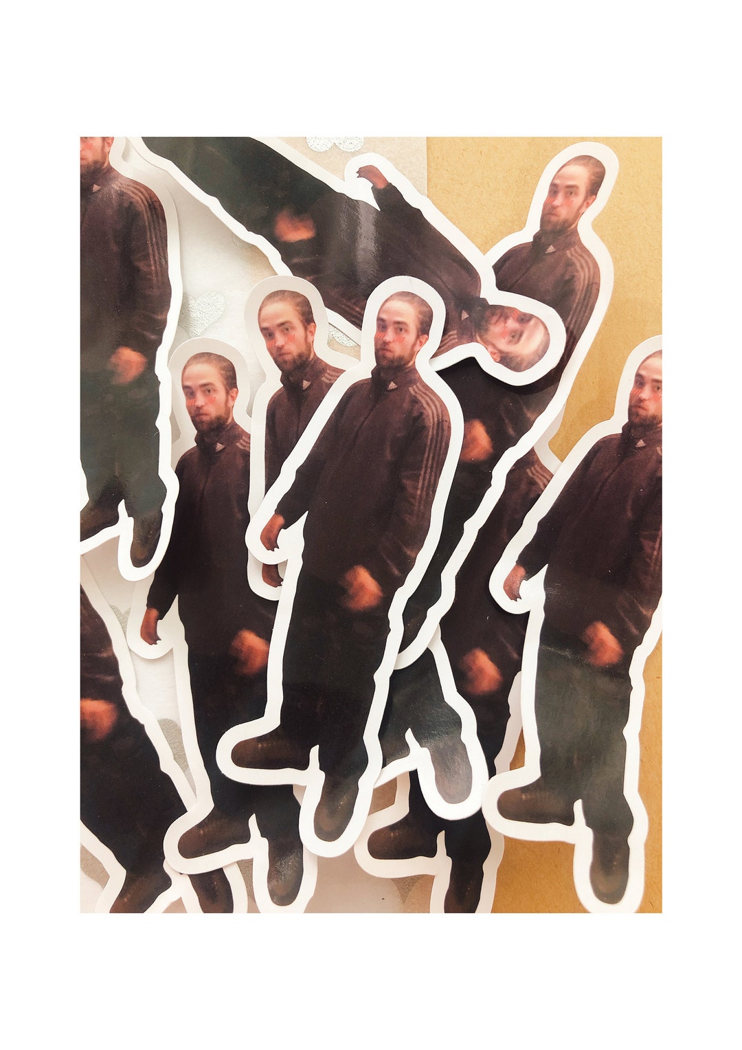 Robert Pattinson Tracksuit Bob Meme Sticker Stationery Gift Glossy ...