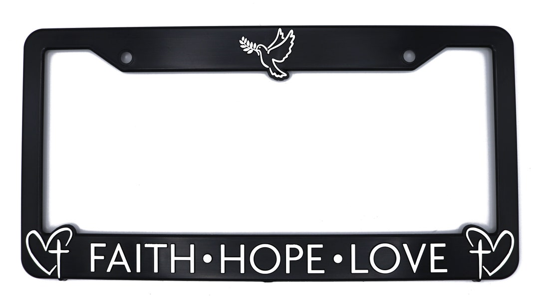 Faith Hope Love 3D Raised License Plate Frame - Etsy