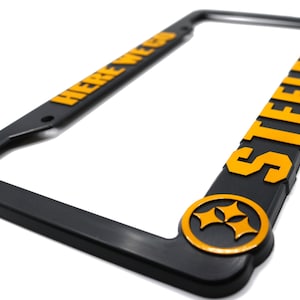 Pittsburgh Steelers here We Go 3D Raised License Plate Frame - Etsy