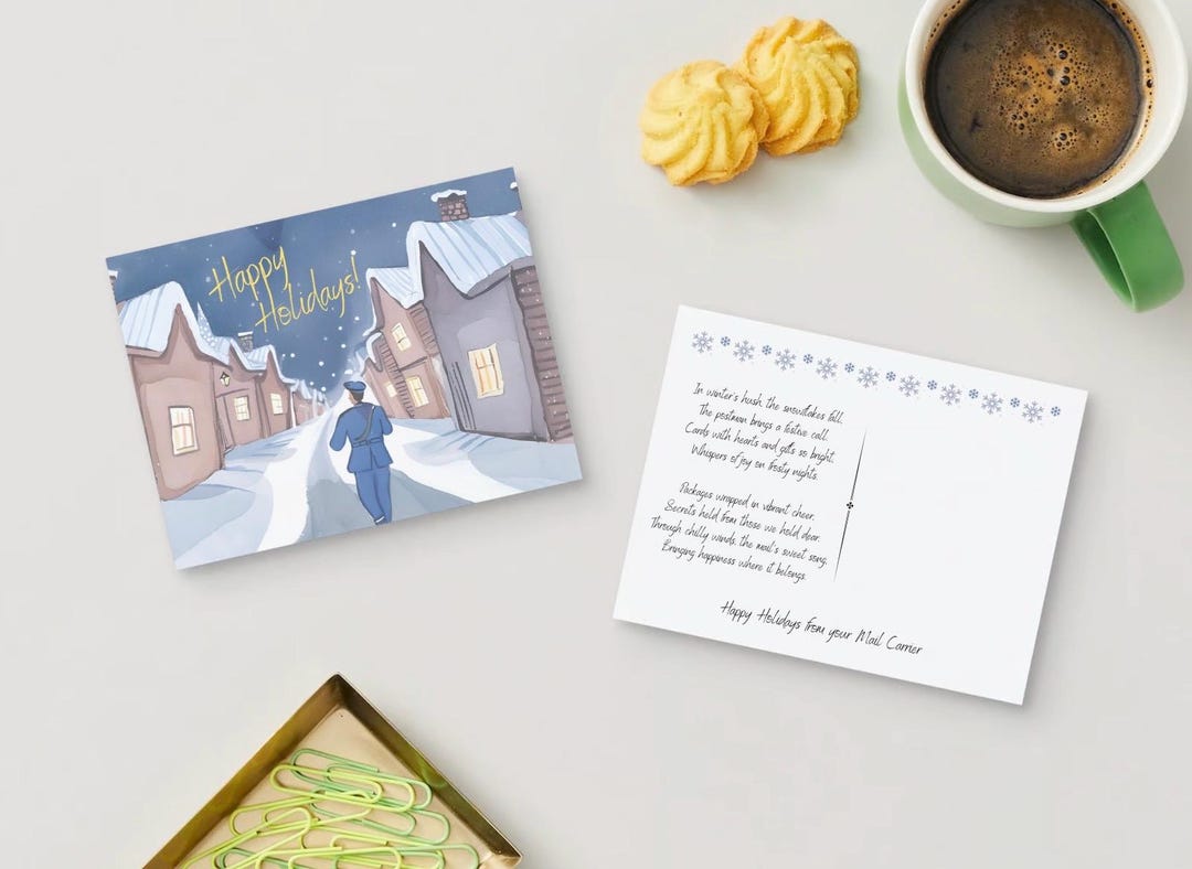 Mail Carrier Thank You Cards pack of 25 - Etsy