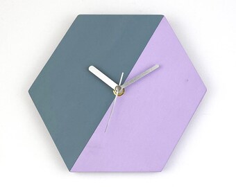 Hexagon Wood Clock - Etsy