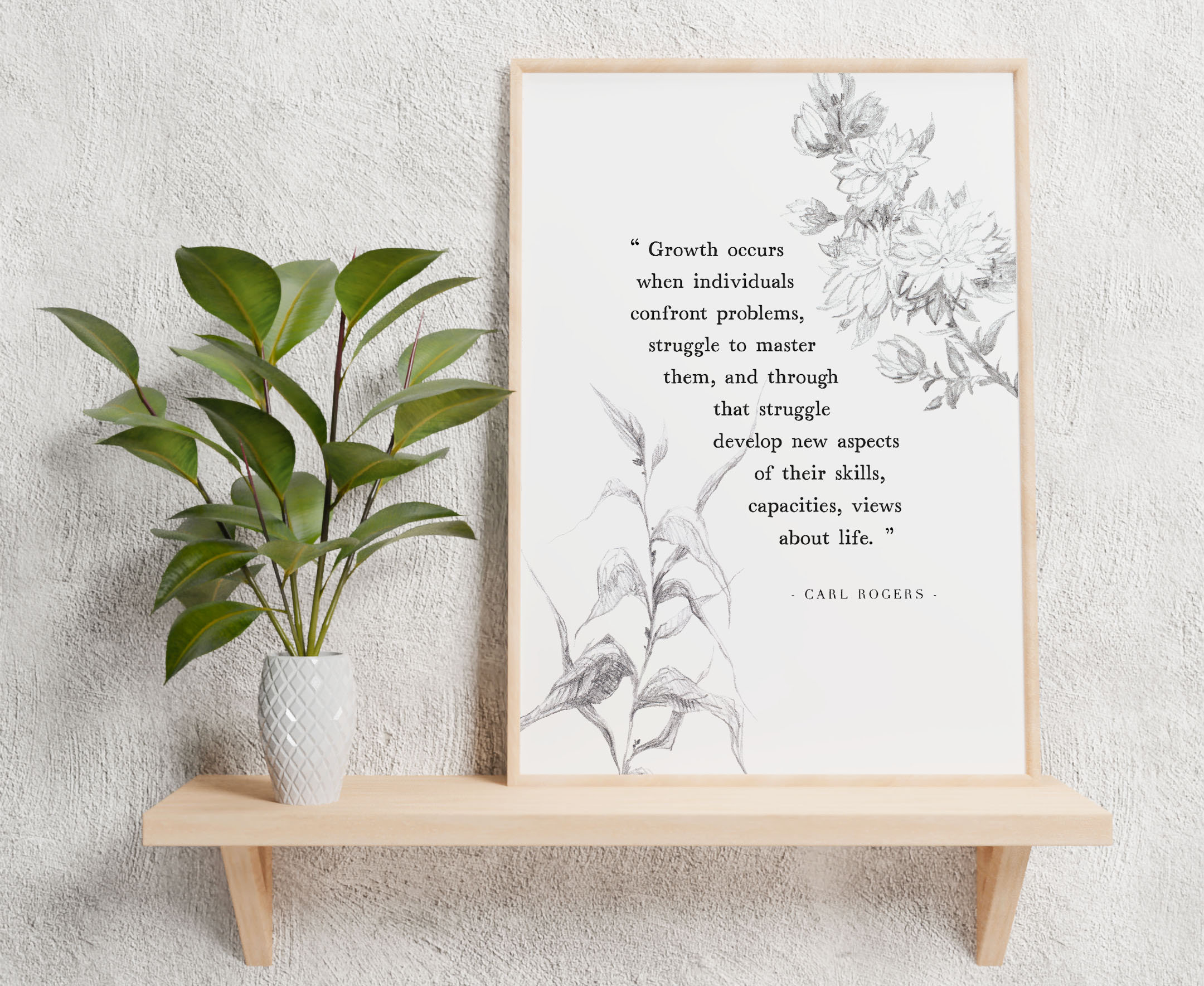 CARL ROGERS QUOTE Carl Rogers Therapy Decor Office Decor - Etsy