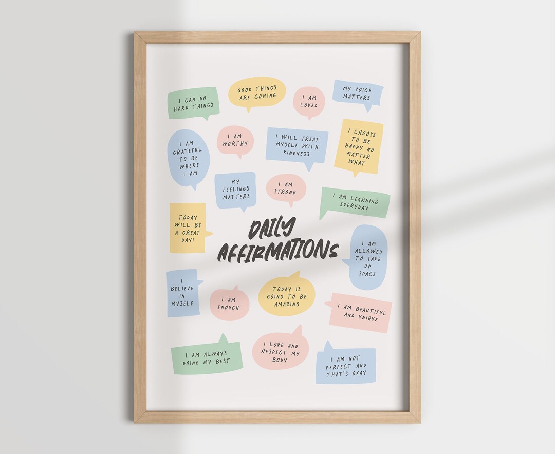 DAILY AFFIRMATIONS, Positive Affirmations, Classroom Art, Classroom ...