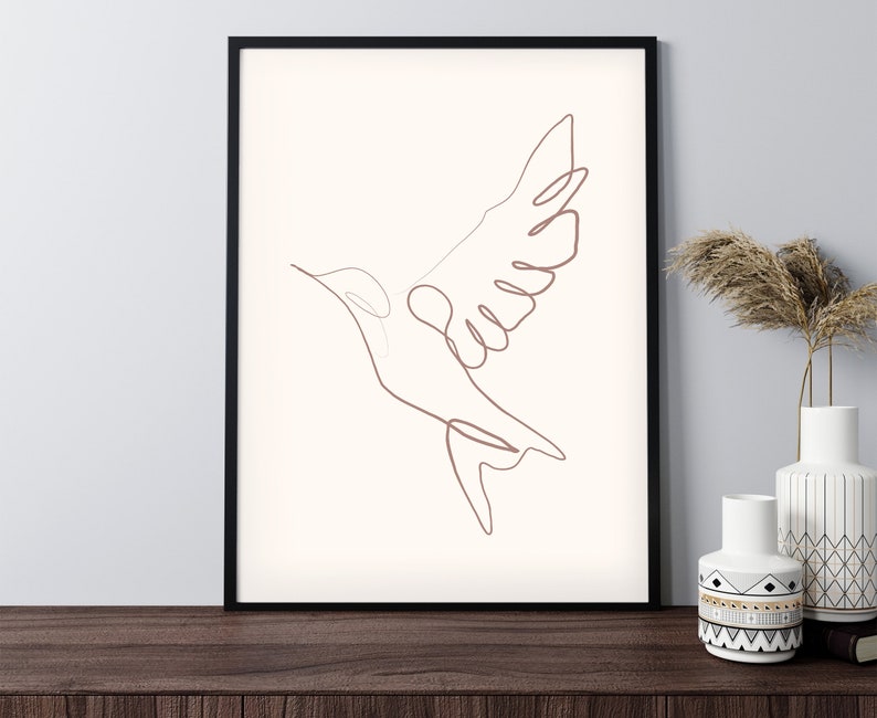 Bird Line Drawing Minimal Line Drawing Bird Line Art - Etsy