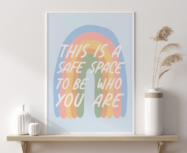 SAFE SPACE Poster Mental Health Art Therapy Decor Therapist - Etsy